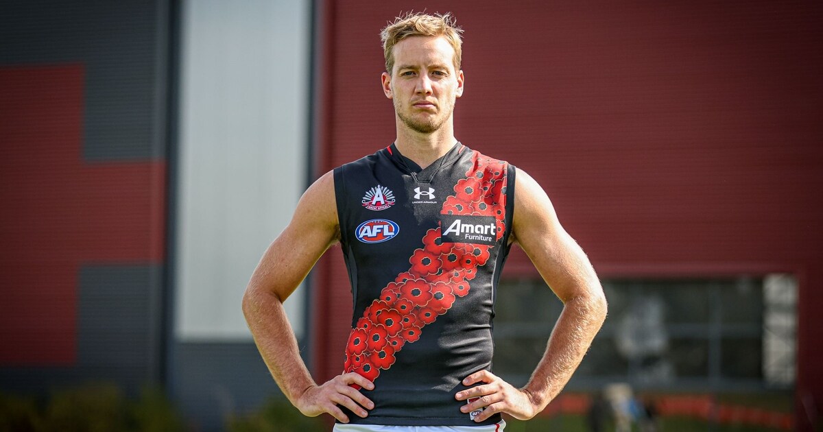 Essendon's 2023 Anzac guernsey